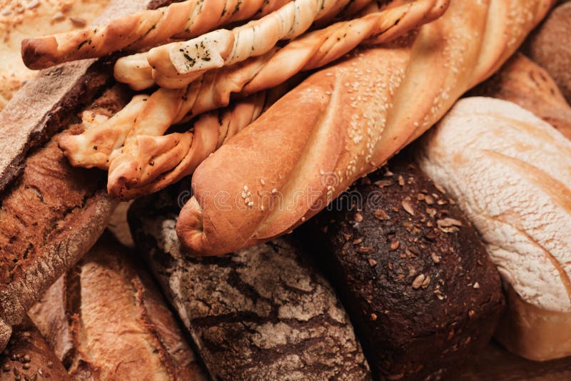 Fragrant Bread on the Table. Food Concept Stock Photo - Image of bake ...
