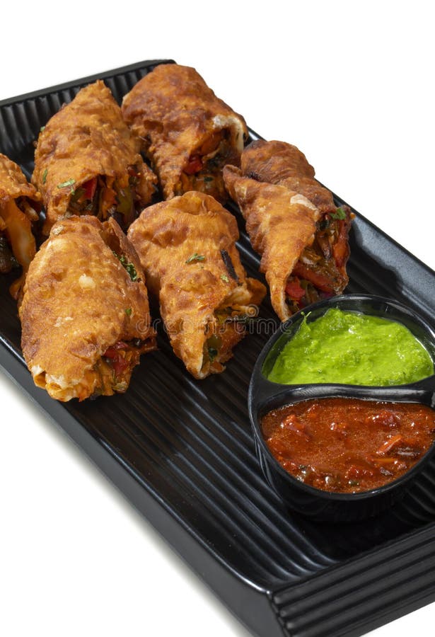 Fresh Fried Spring Rolls stock image. Image of crisp - 207183961
