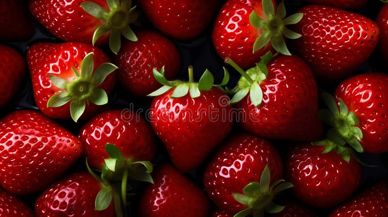Fresh Fruit Background with Red Strawberry Stock Illustration ...