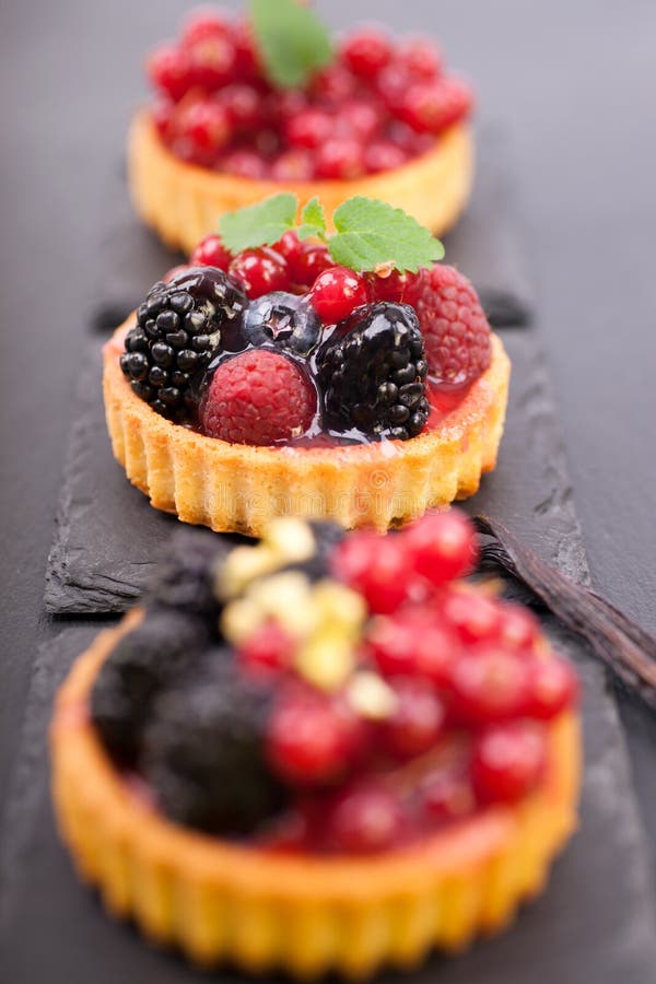 Fresh fruit cakes stock image. Image of gourmet, berry - 30259189