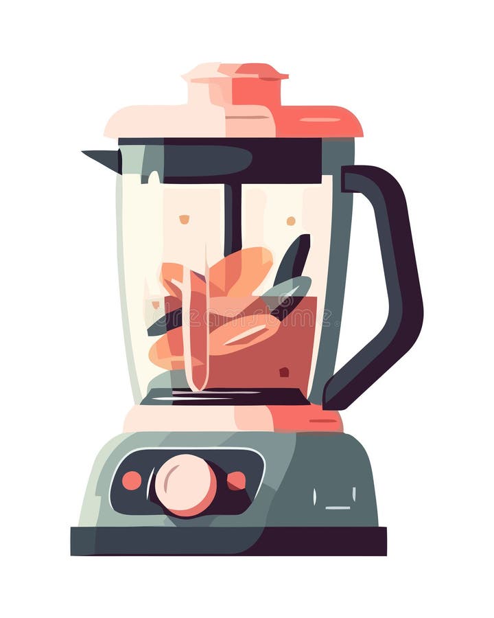 Fresh Fruit Cocktail in Modern Kitchen Blender Stock Vector ...
