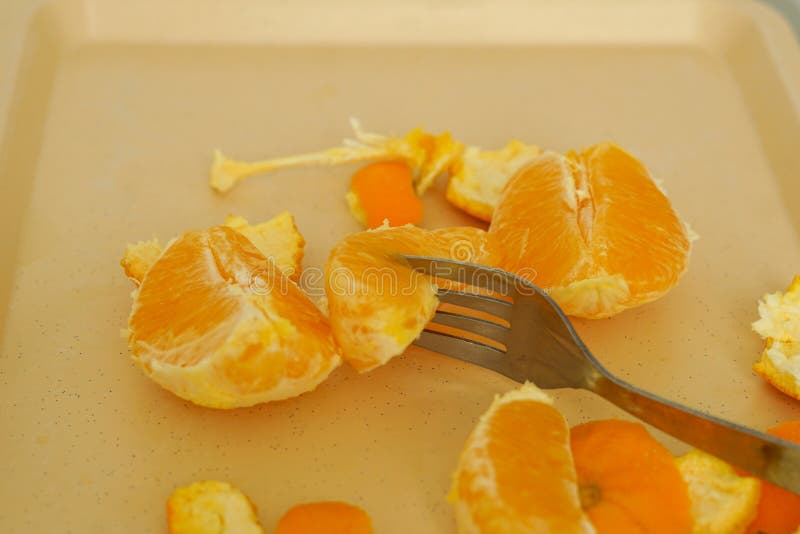 Fresh Fruit in the Hospital Photographed on the Tray with Natural Light ...