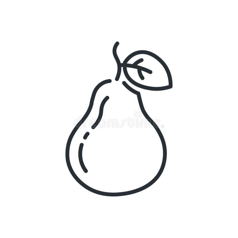 Pear Line Icon. Fresh and Fruit. Isolated Vector Illustration Stock ...