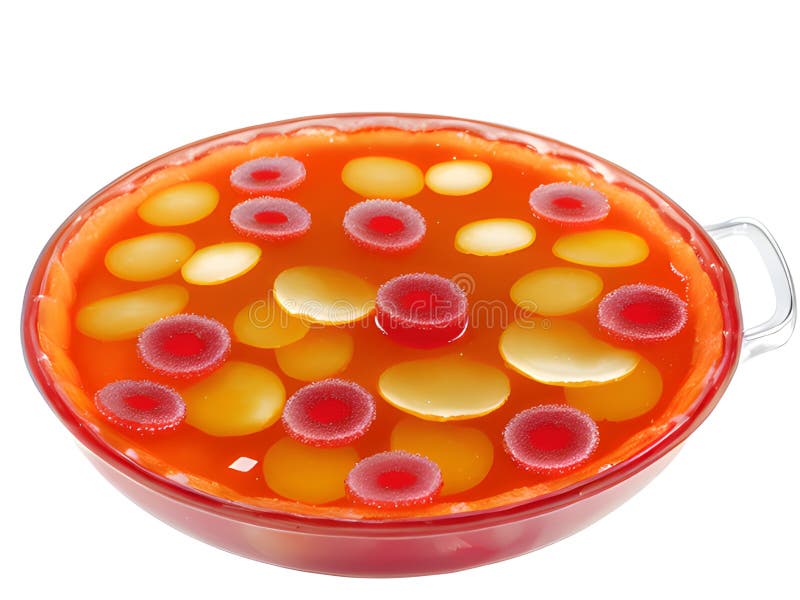 Fresh Fruit Jelly Salad with Ice Cubes Stock Illustration ...
