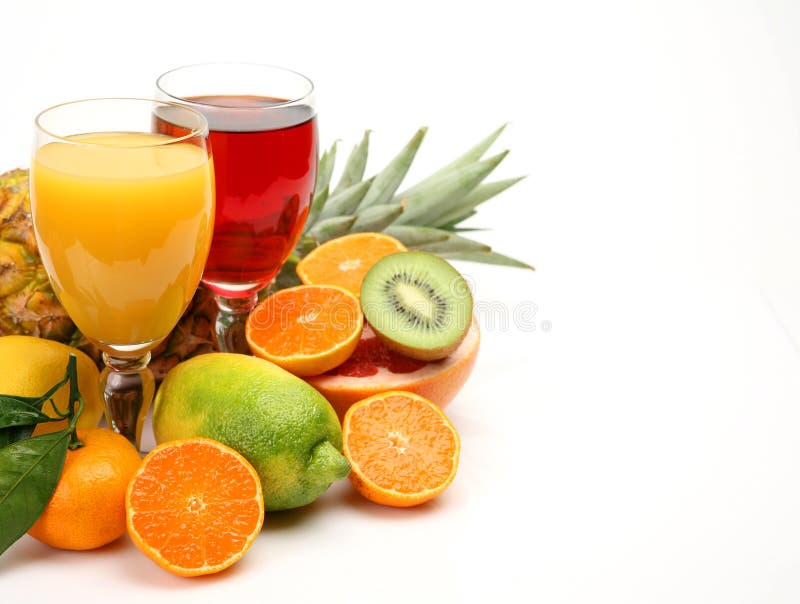 Fresh fruit and juice stock photo. Image of background - 19183690