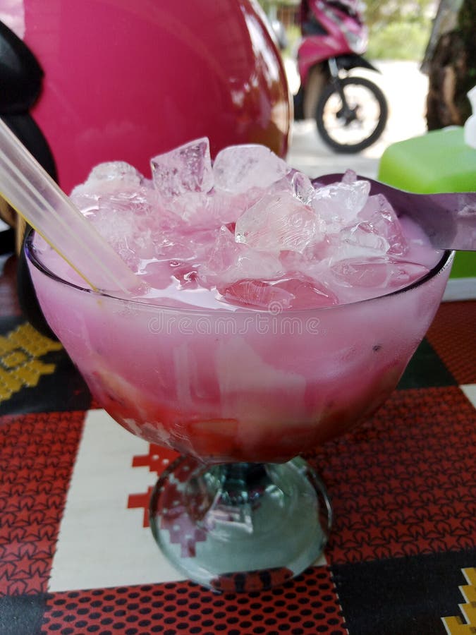 Fresh Fruit Juice Ice with Watermelon Flavor Stock Photo - Image of ...