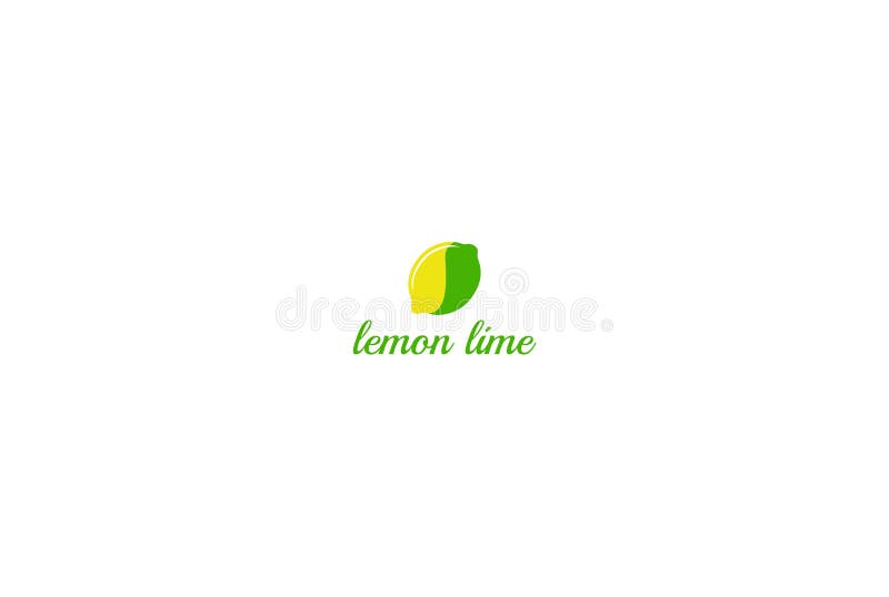 Fresh Fruit Lemon Lime Combination for Beverage Product Label Logo ...