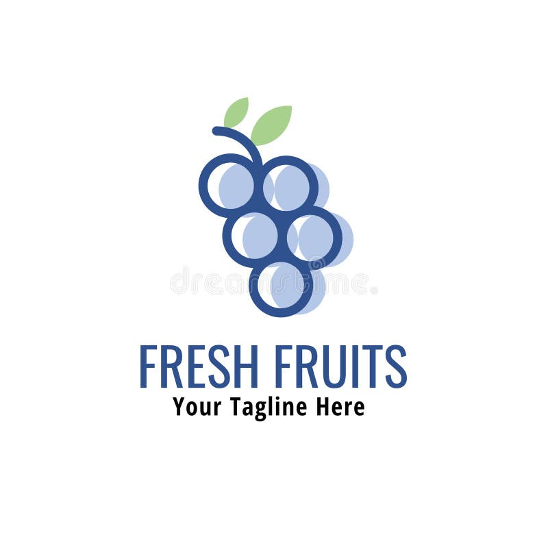 Fresh Fruit Logo. Minimalist Logo Design Stock Vector - Illustration of ...