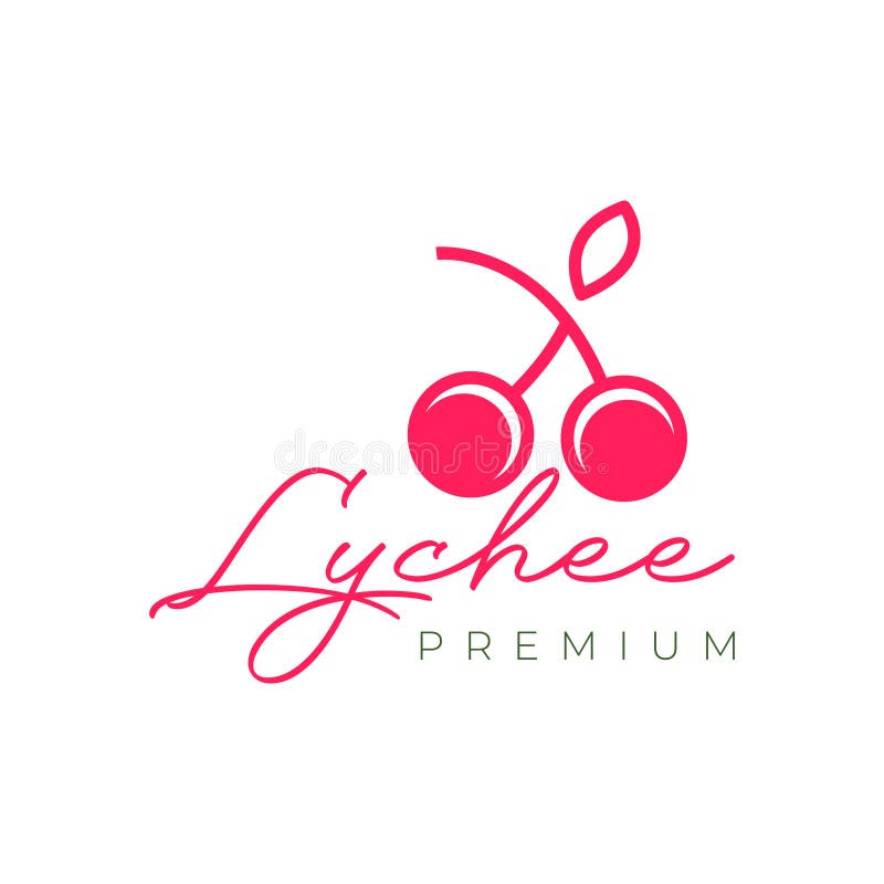 Fresh Fruit Lychee Circle Modern Simple Minimal Colorful Logo Design Vector Icon Illustration ...