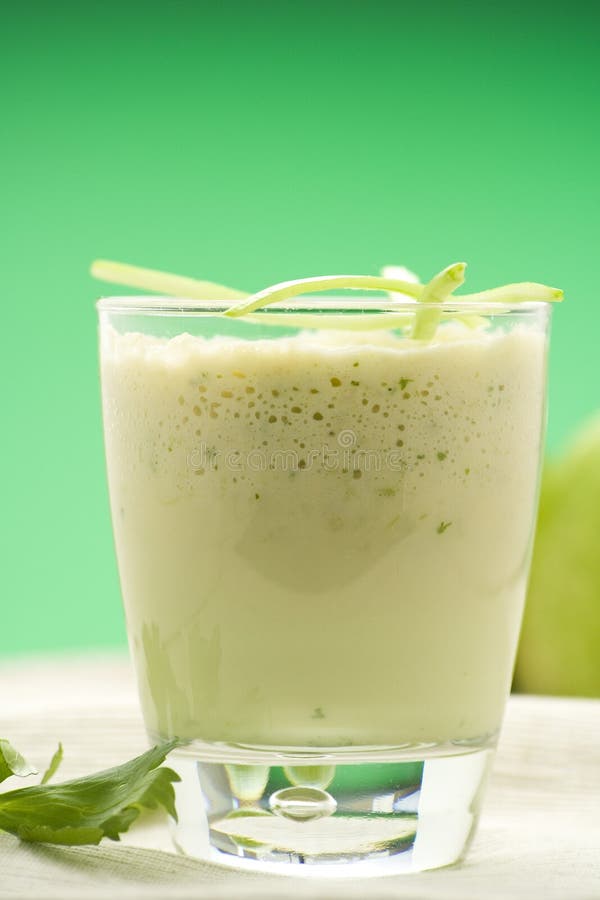 Fresh Fruit Milk Shake Apple Stock Image - Image of leaf, delicious ...