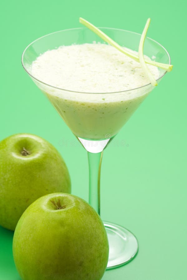 Fresh Fruit Milk Shake Apple Stock Photo - Image of diet, celery: 8793544