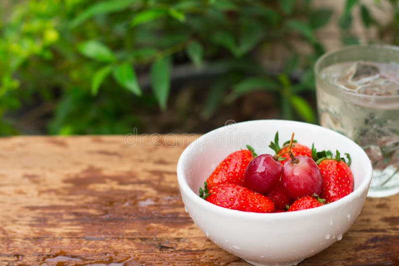 Fresh Fruit Mix and Water for Healthy Stock Photo - Image of mango ...