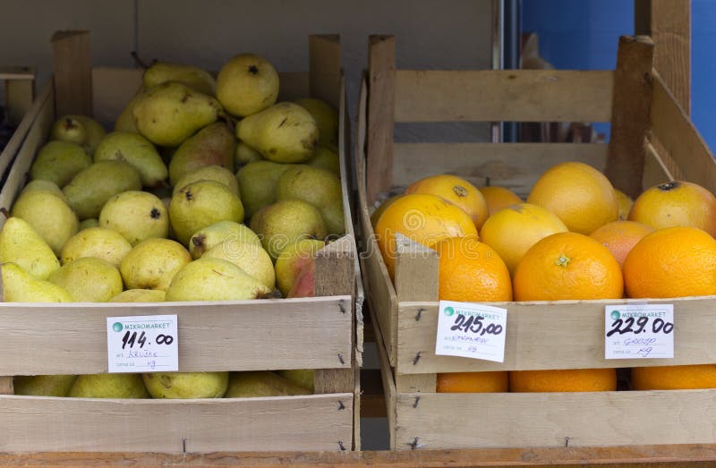 Fresh Fruit on Offer at the Store Stock Photo - Image of lemon, supply ...