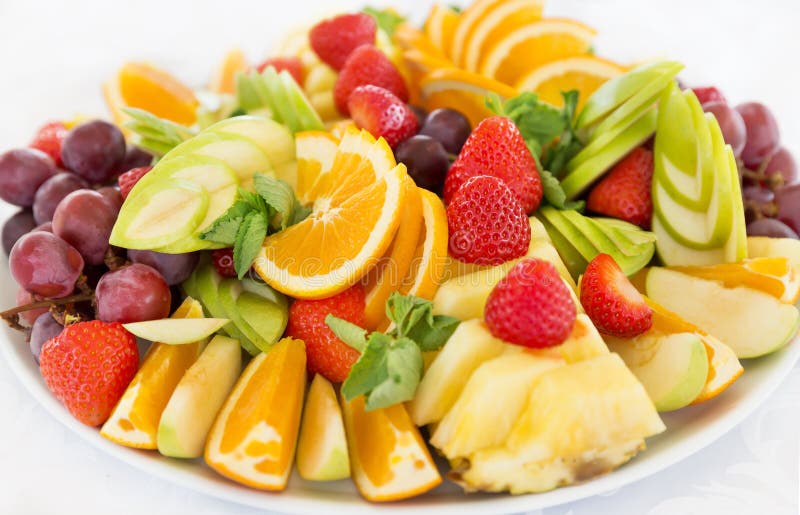 Fresh fruit party plate stock image. Image of gourmet - 51037287