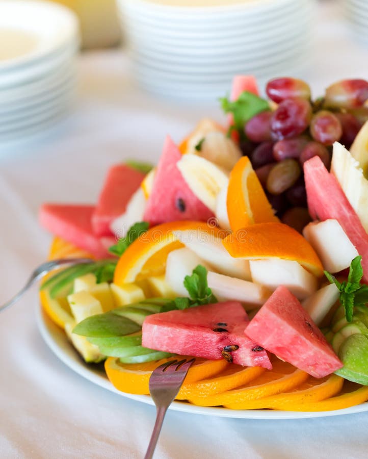 Fresh fruit party plate stock image. Image of meal, dessert - 71402689