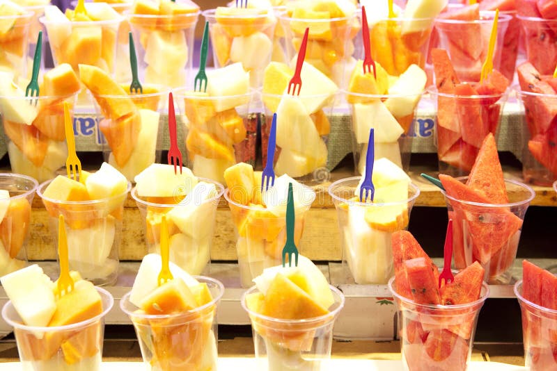 Fresh fruit pieces stock photo. Image of fruits, tropical - 26587650