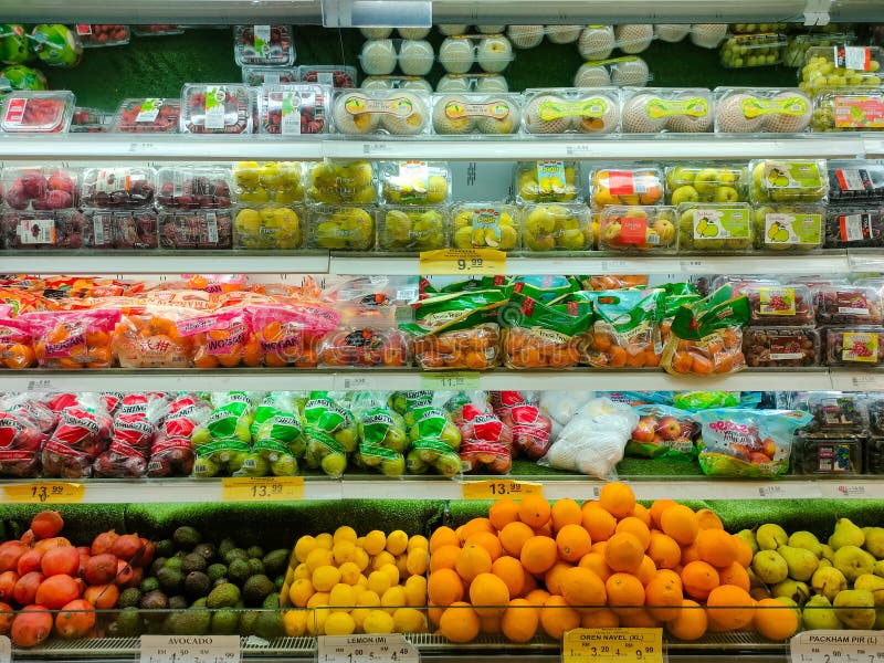 Fresh Fruit Placed in a Cold Area in a Supermarket Editorial Stock ...