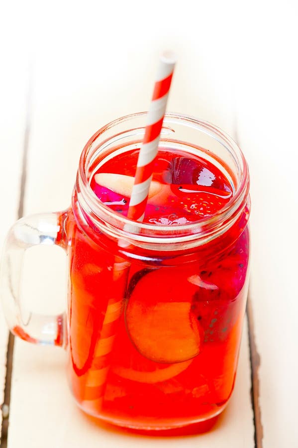 Fresh fruit punch drink stock image. Image of fruit - 235664305