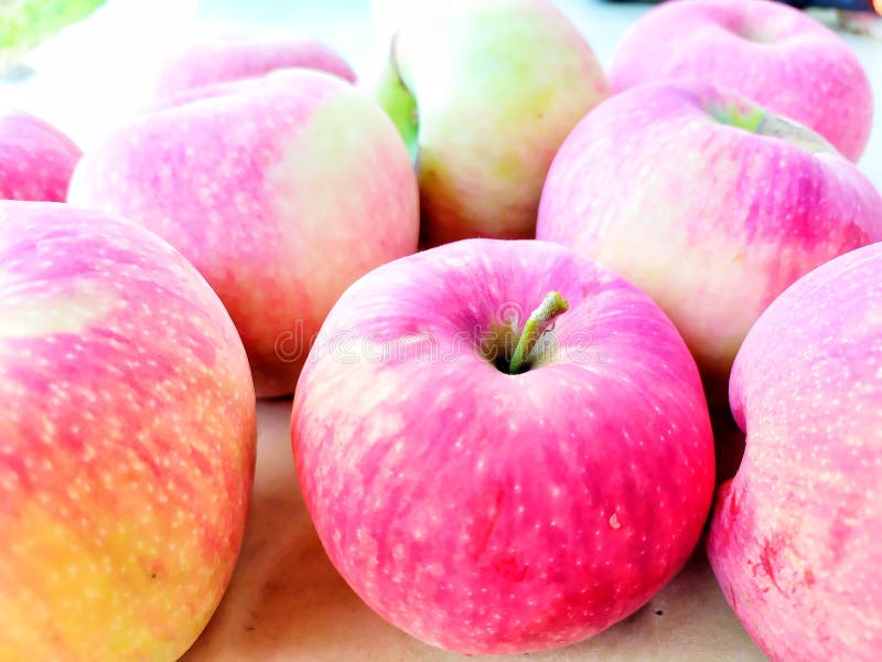 Fresh fruit. Red apples stock photo. Image of colourful - 192374734