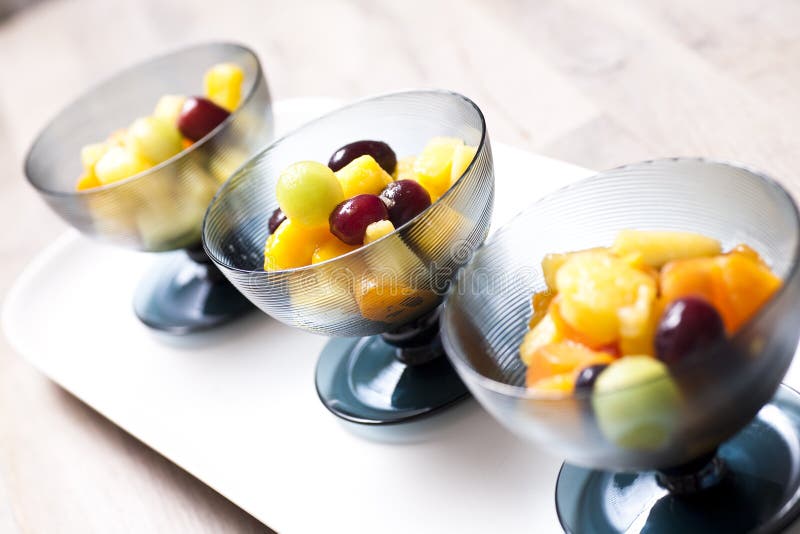 Fresh fruit salad in cups stock photo. Image of apple - 10415738