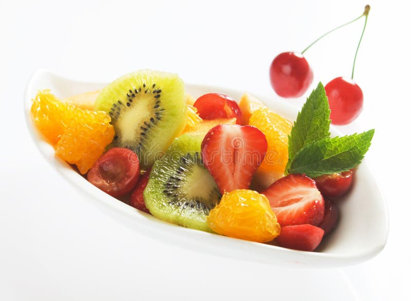 Fresh fruit slad stock image. Image of healthy, diet - 20064425