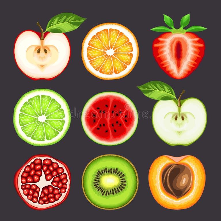 Fruit Slices Stock Illustrations – 32,032 Fruit Slices Stock ...