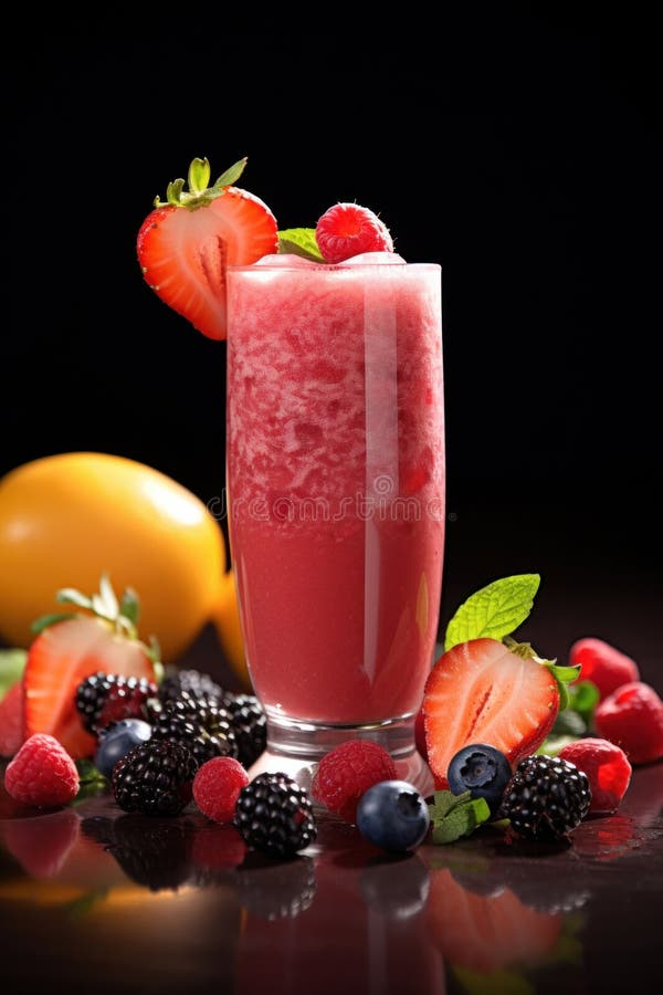 A fresh fruit smoothie stock illustration. Illustration of milk - 299804566