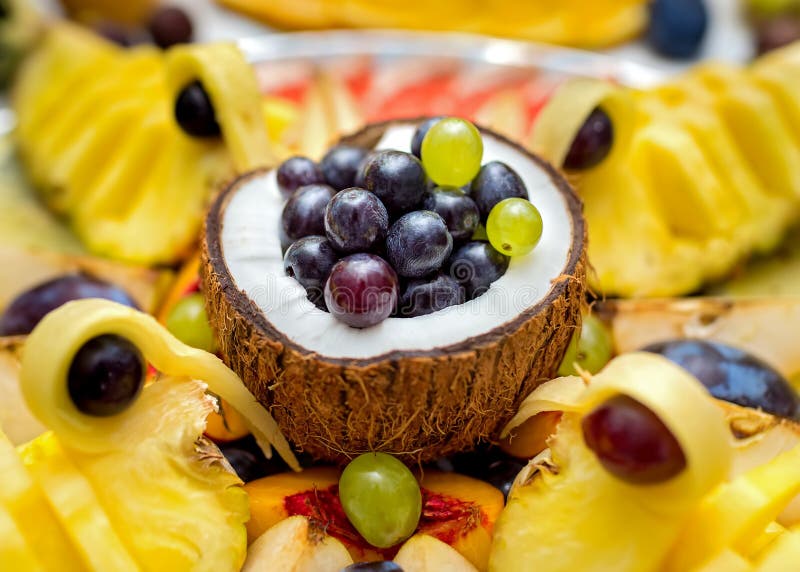 Fresh fruit for the party. stock image. Image of food - 135264491