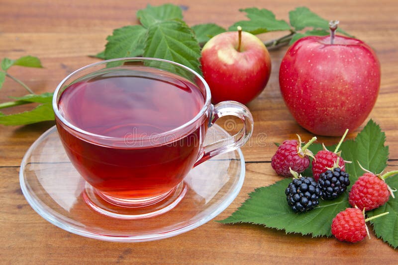 Fresh fruit and tea stock image. Image of vitamins, leaf - 26254709