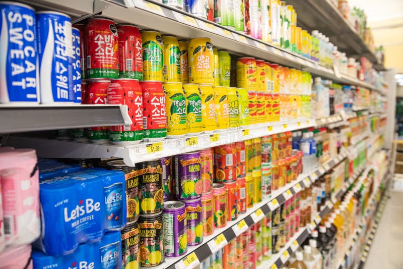 Fresh Fruit and Vegetable Juices on the Supermarket Counter. Assortment ...