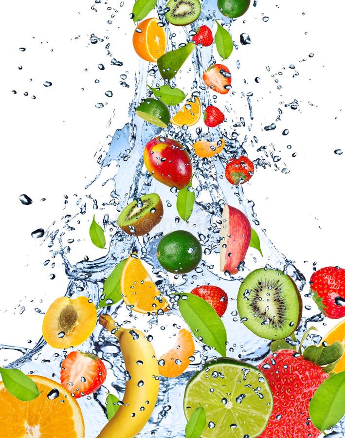 Splashing Fresh fruit 01 stock image. Image of diet, still - 25862935