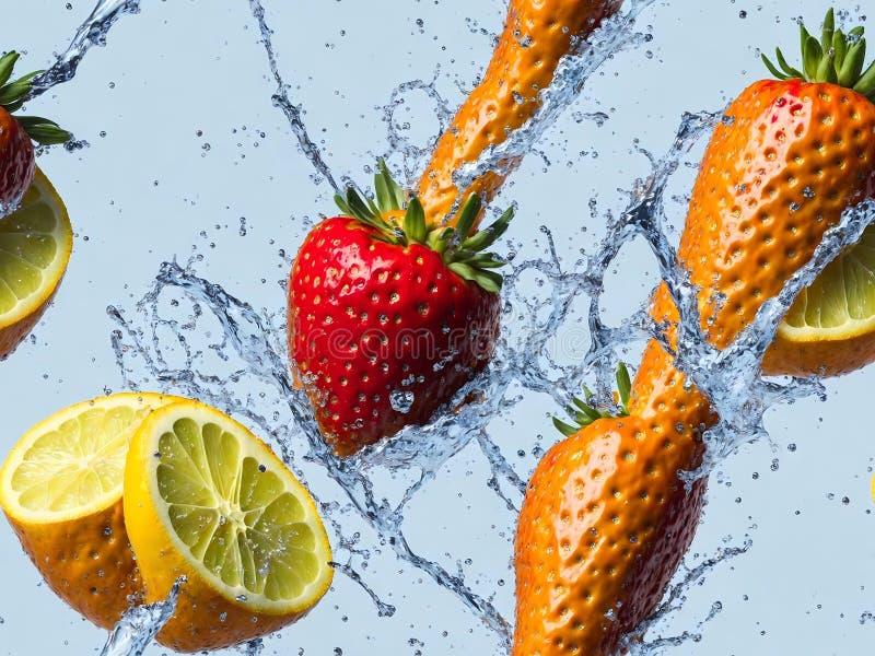 Fresh Fruit Water with Apples and Oranges. Generative AI Stock ...