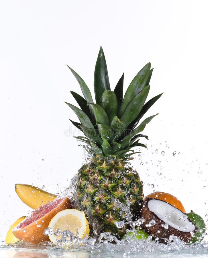Fruit with water splash stock photo. Image of fruit, food - 53947638