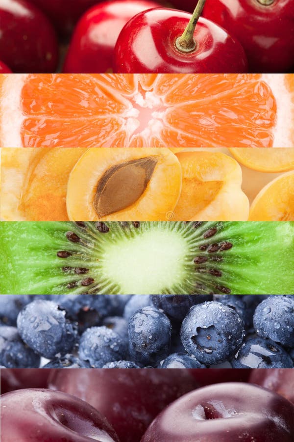Fresh Fruits.Assorted Fruits Colorful Background. Color Range Stock ...