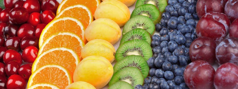 Fresh Fruits.Assorted Fruits Colorful Background. Color Range Stock ...