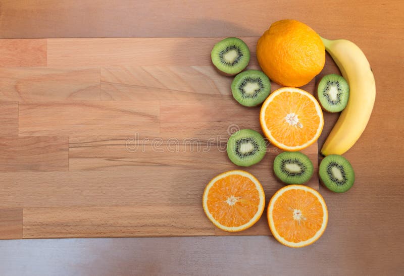 Fresh Fruits on Cutting Board. Stock Image - Image of ripe, fresh ...