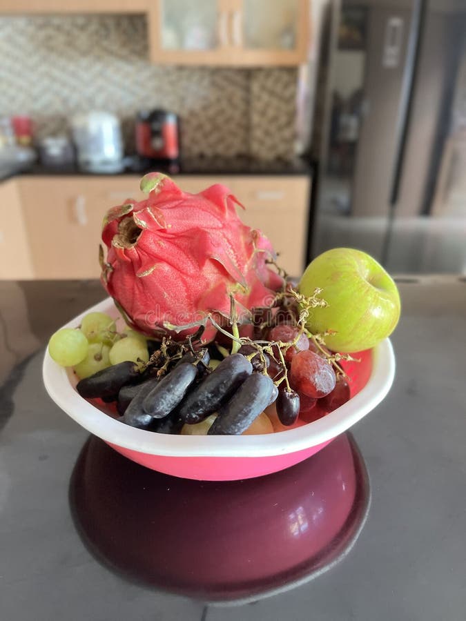 Fresh Fruits and Eggs in the Refrigerator Stock Image - Image of ...