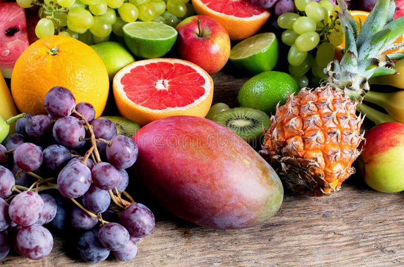 Fresh Fruits. Healthy Eating Concept Stock Image - Image of harvest ...