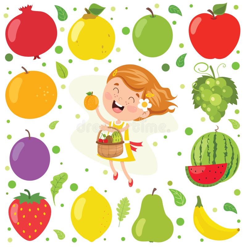 Cartoon Boy Eating Fruits Stock Illustrations – 308 Cartoon Boy Eating ...