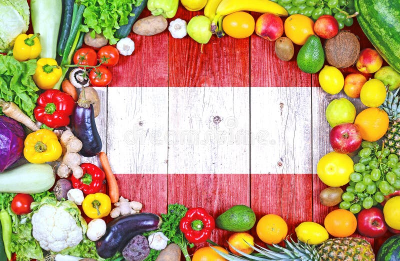 Fresh Fruits and Vegetables from Austria Stock Photo - Image of natural ...