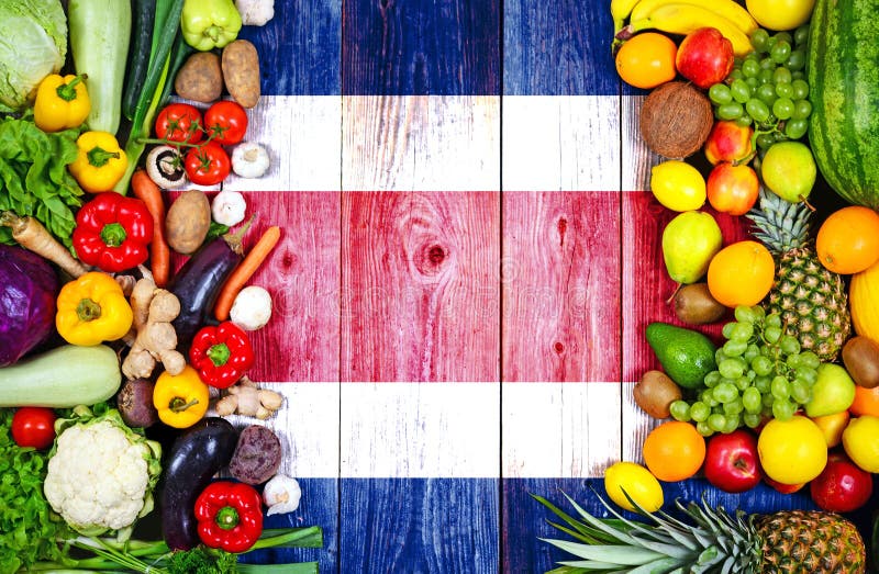 Fresh Fruits and Vegetables from Costa Rica Stock Image - Image of ...