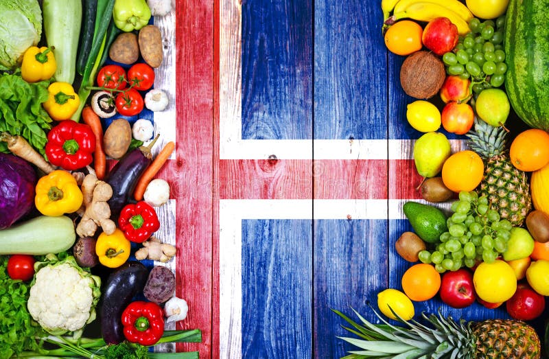 Fresh Fruits and Vegetables from Iceland Stock Image - Image of closeup ...