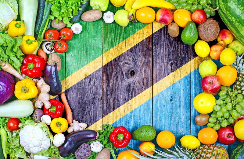 Fresh Fruits and Vegetables from Tanzania Stock Image - Image of ...