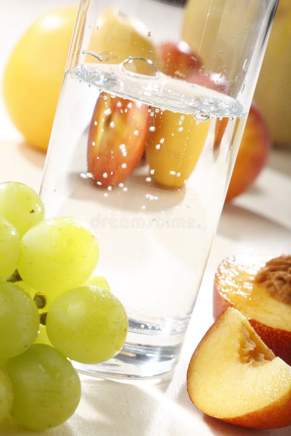 Fresh fruits and water stock image. Image of bananas, grapefruit - 5446869