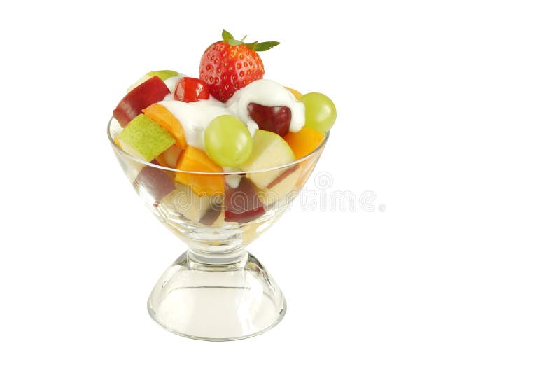 Fresh fruits with yogurt stock photo. Image of dieting - 13005598