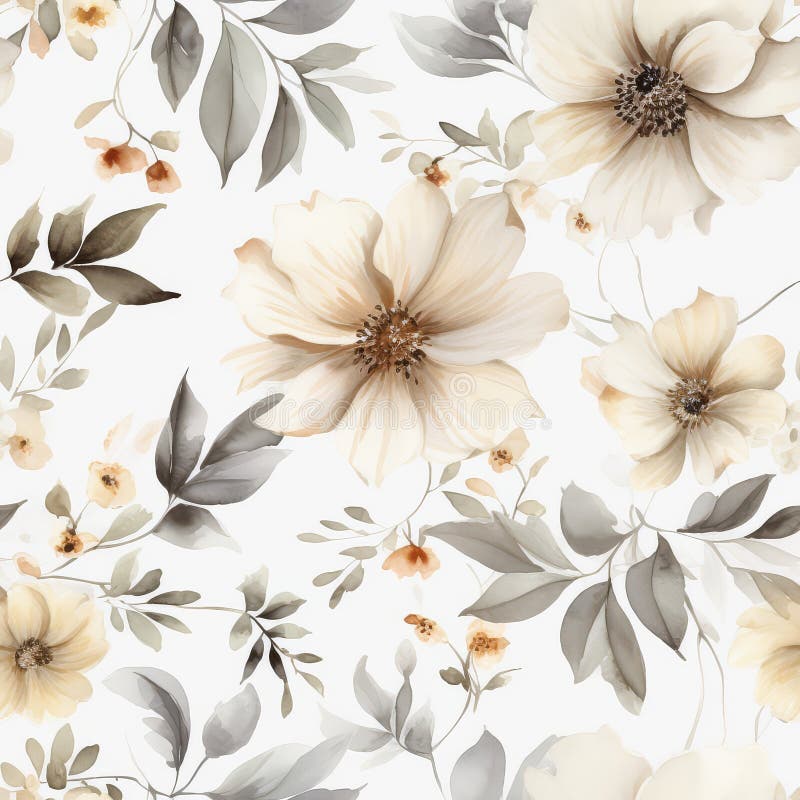 Fresh Fusion of Colors in Floral Pattern Stock Illustration ...