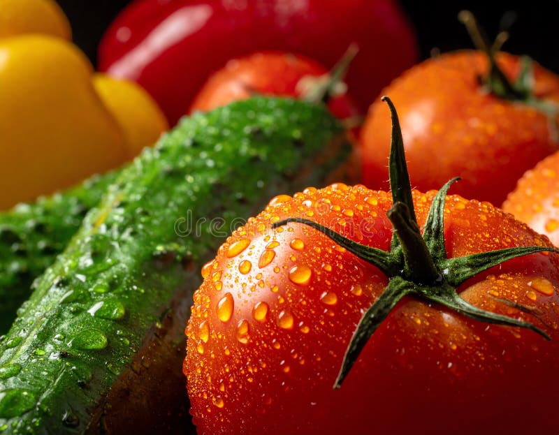 Fresh Garden Harvest: Vibrant Vegetables Close-Up Stock Photo - Image ...