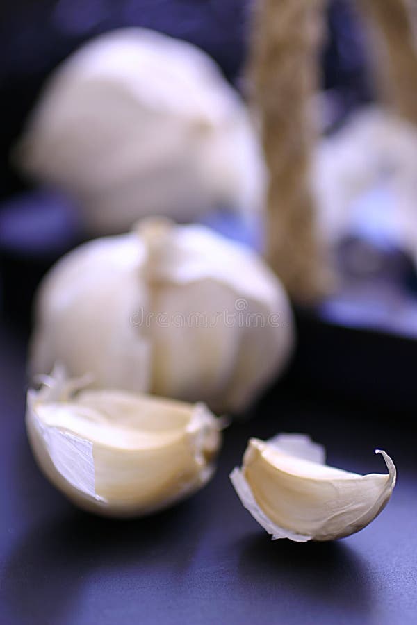 Fresh garlic stock photo. Image of nature, garlic, strong - 7575514