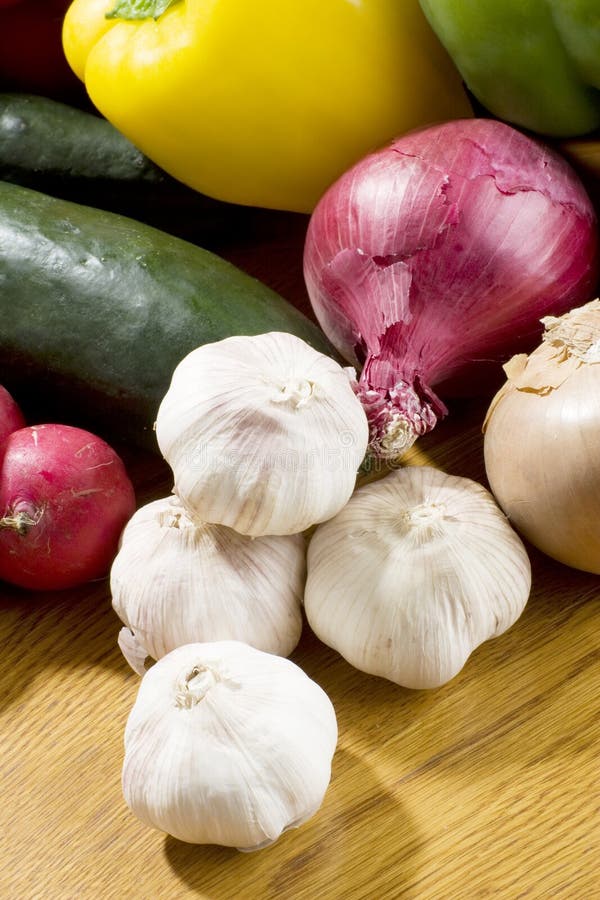Fresh garlic stock photo. Image of vegetables, stuff, vegetarian - 7648678