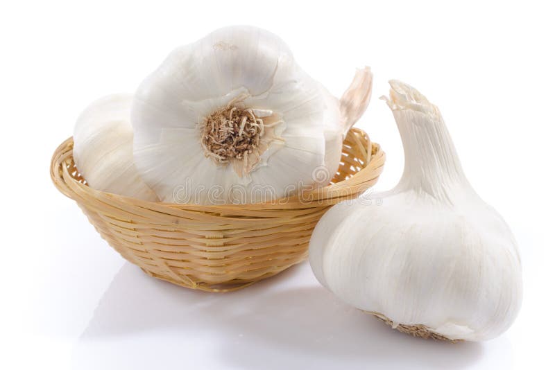 Fresh garlic stock photo. Image of healthy, plant, isolated - 57260450